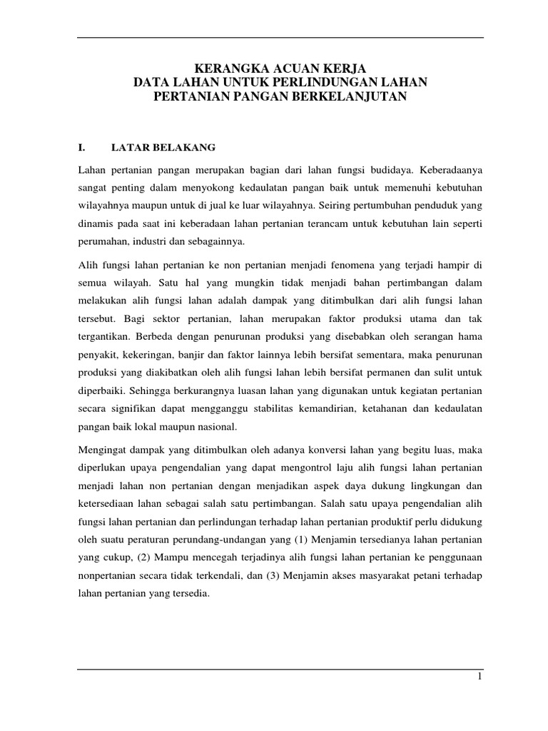 Kak Data Lahan Lp2b | PDF