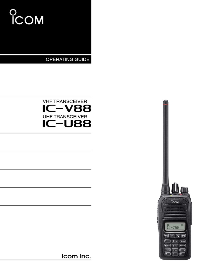 Ic-V88 U88 Og 1 | PDF | Very High Frequency | Ultra High Frequency
