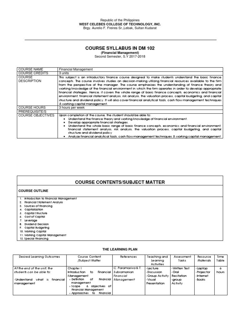financial-management-syllabus-pdf-leverage-finance-dividend