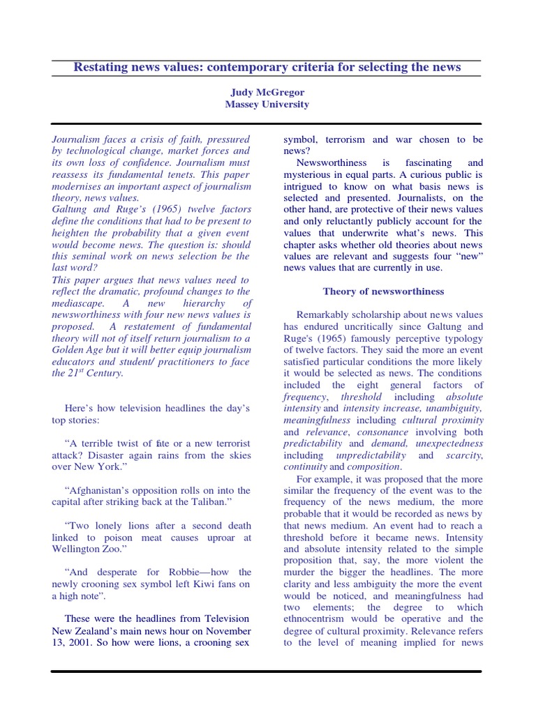 Redefining News Values: Proposing Four New Criteria for Selecting News ...