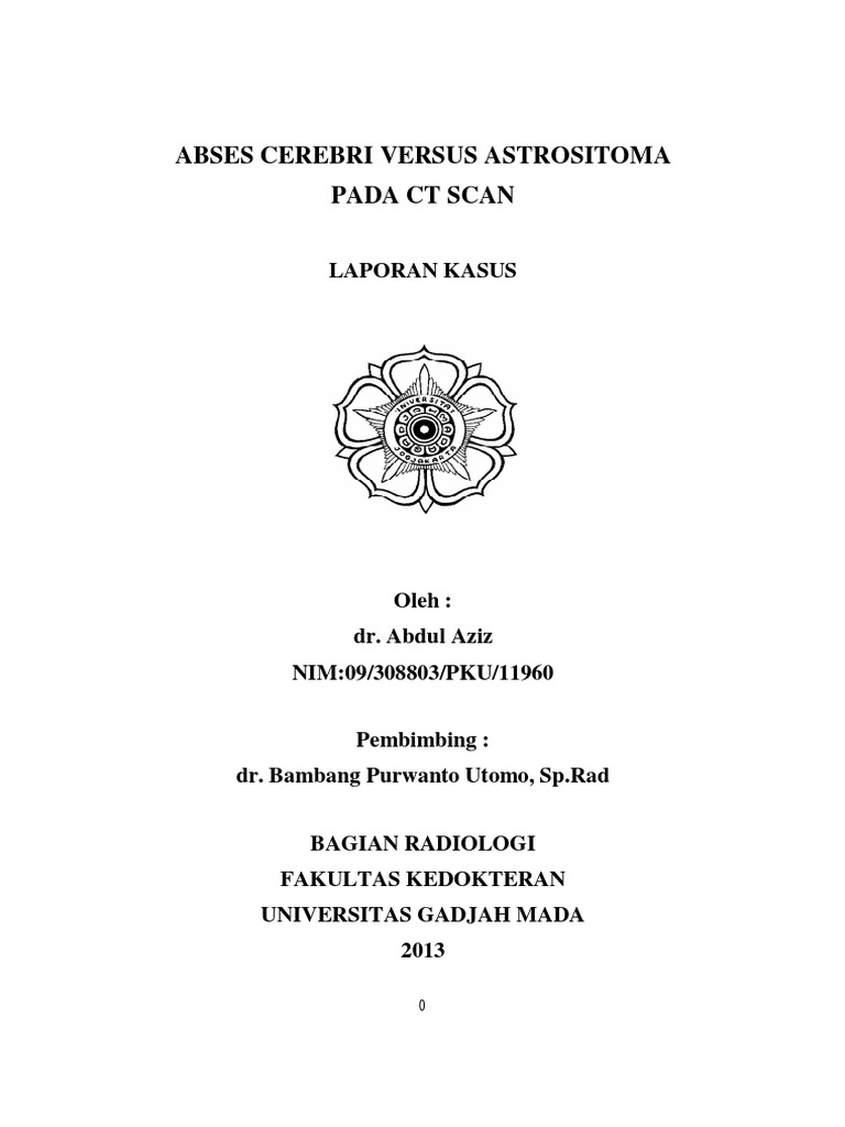 Abses Cerebri vs Astrositoma pada CT Scan | PDF