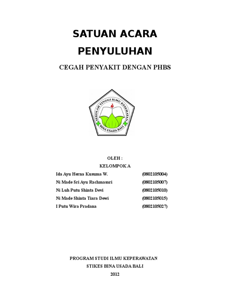 Contoh Sap Phbs | PDF