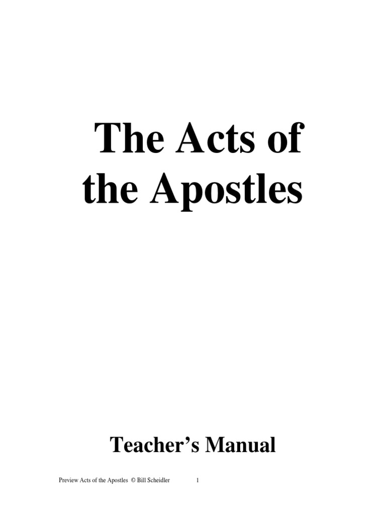 Preview_Acts_of_the_Apostles.pdf | Acts Of The Apostles | Paul The Apostle