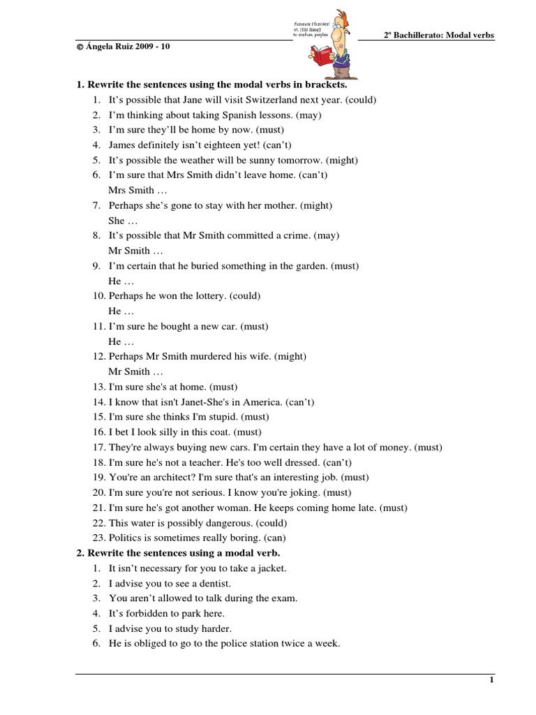 Rephrasing Modal Verbs PDF | PDF