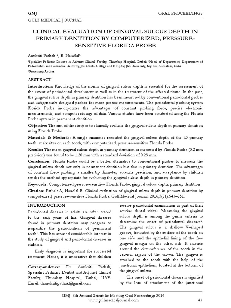 Florida Probe | PDF | Tooth | Face