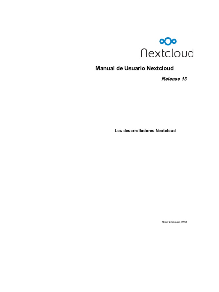 Nextcloud Manual - En.es | PDF | Servidor web | Internet y web