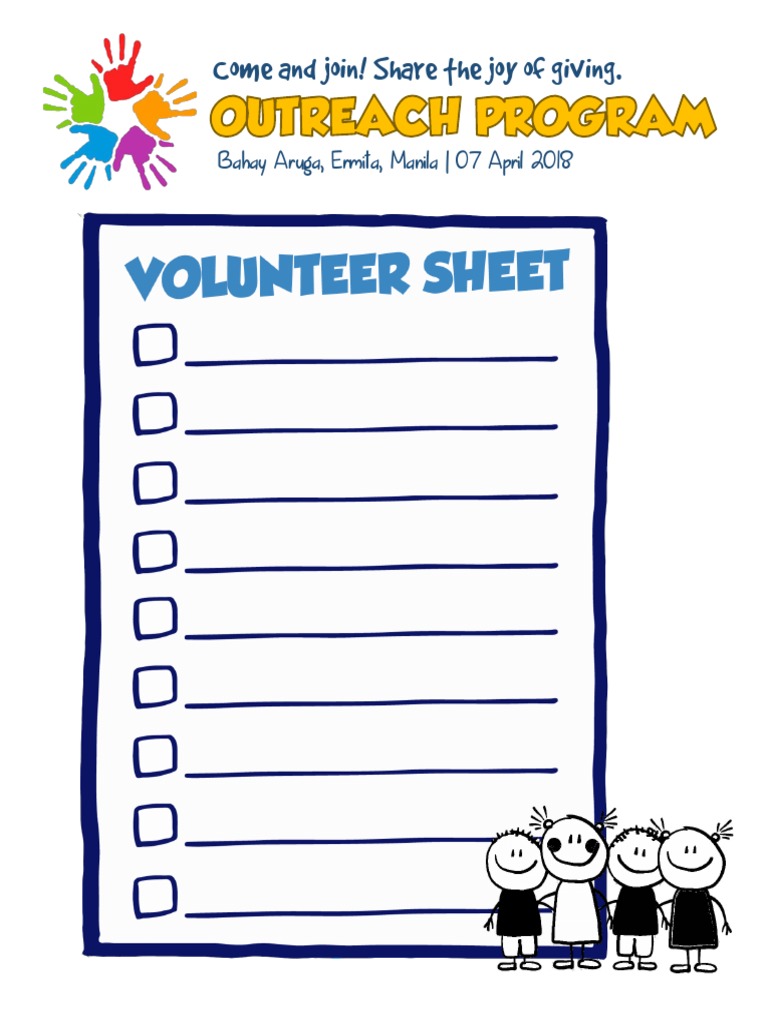 Outreach Sign Up Sheet | PDF