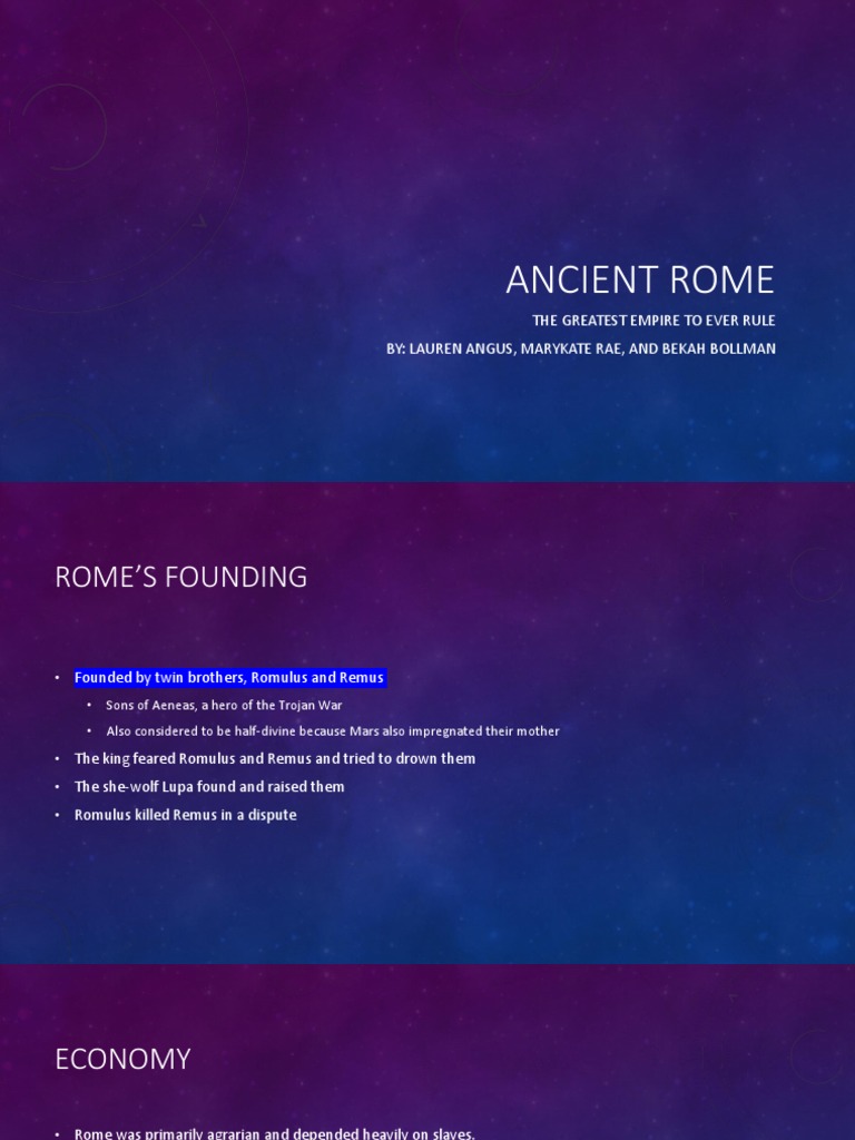 Roman Project | PDF | Romulus And Remus | Ancient Rome