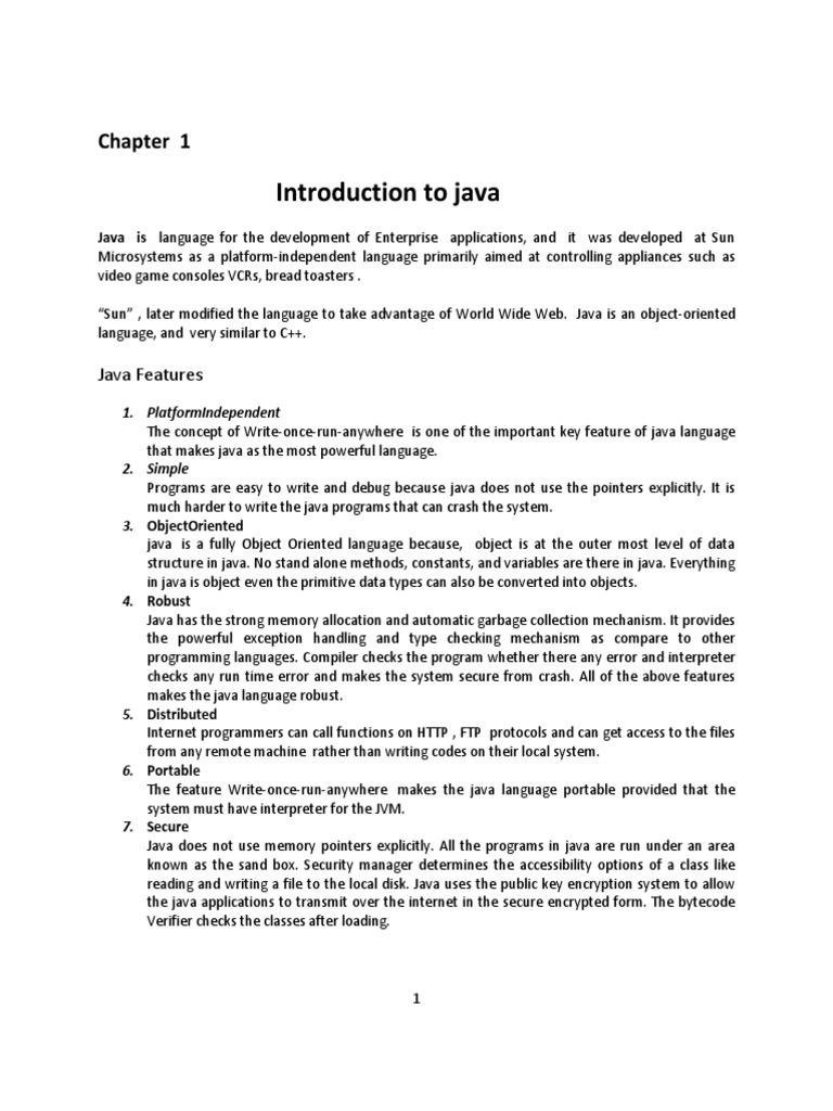 Java Notes | PDF | Java (Programming Language) | Method (Computer ...