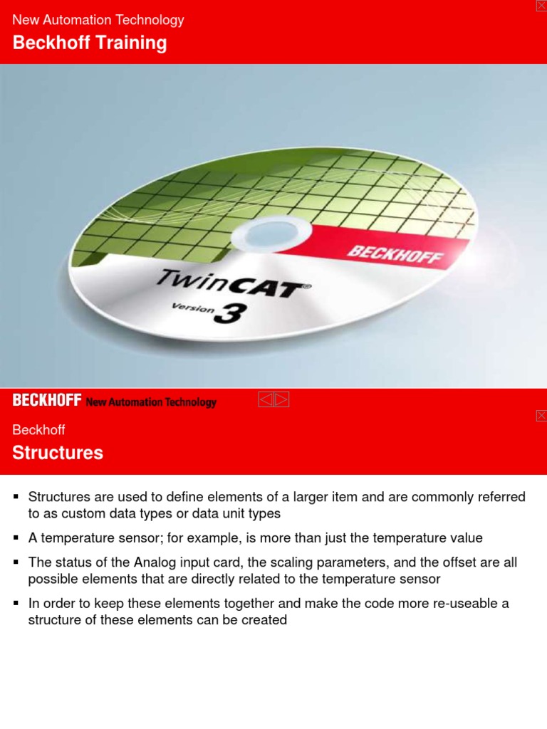 Beckhoff Training - Exercises (USA) 3 - 2018 | PDF | Array Data Type | Data Type