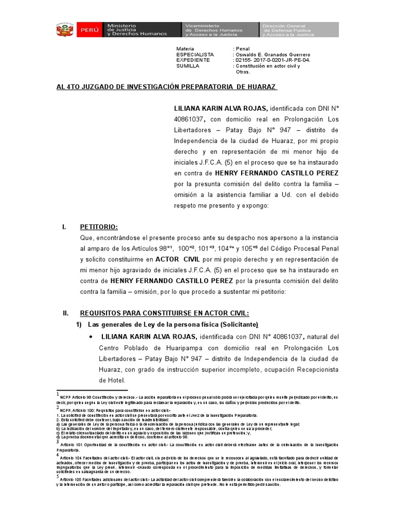 Elena Pozo Yanac | PDF | Evidencia (ley) | Procedimiento Criminal