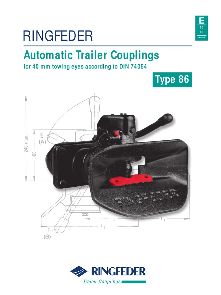 Automatic Trailer Couplings for 40 mm towing eyes | PDF | Trailer ...