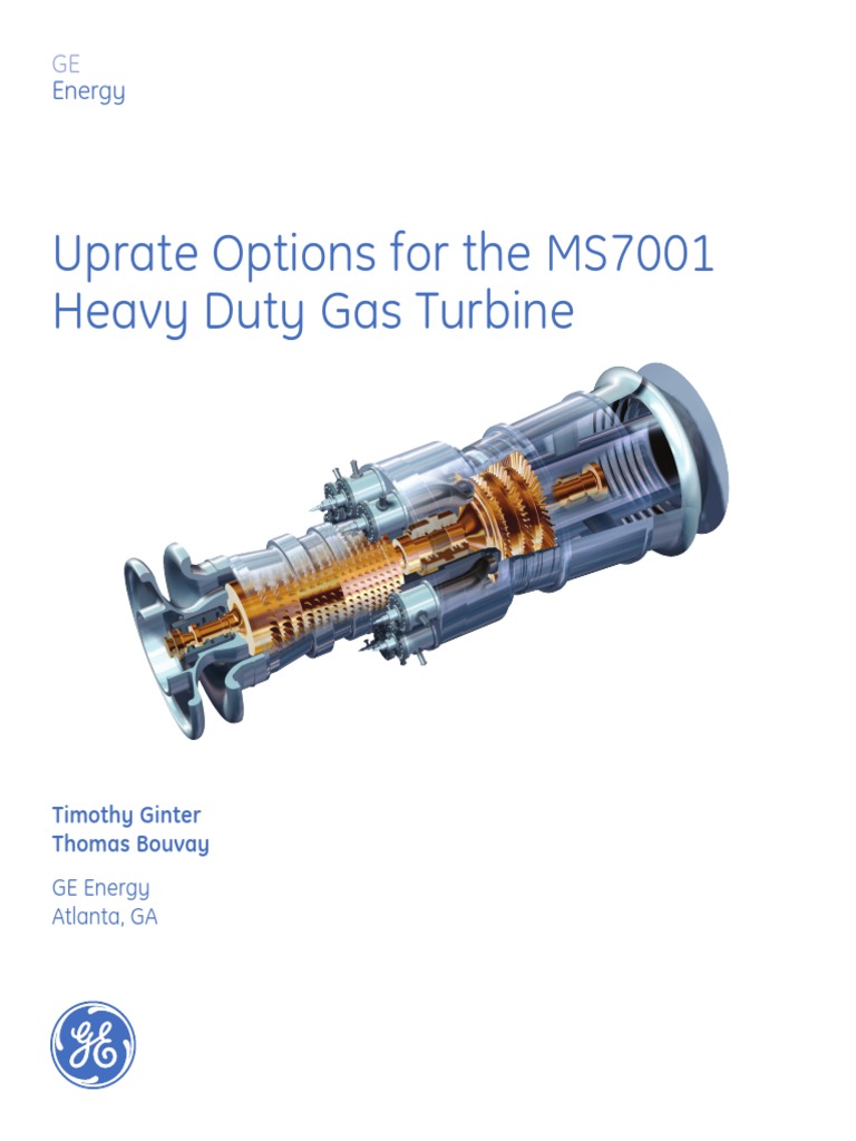 Ger 3808c Uprate Options Ms7001 Heavy Duty Gas Turbine | Gas Turbine ...