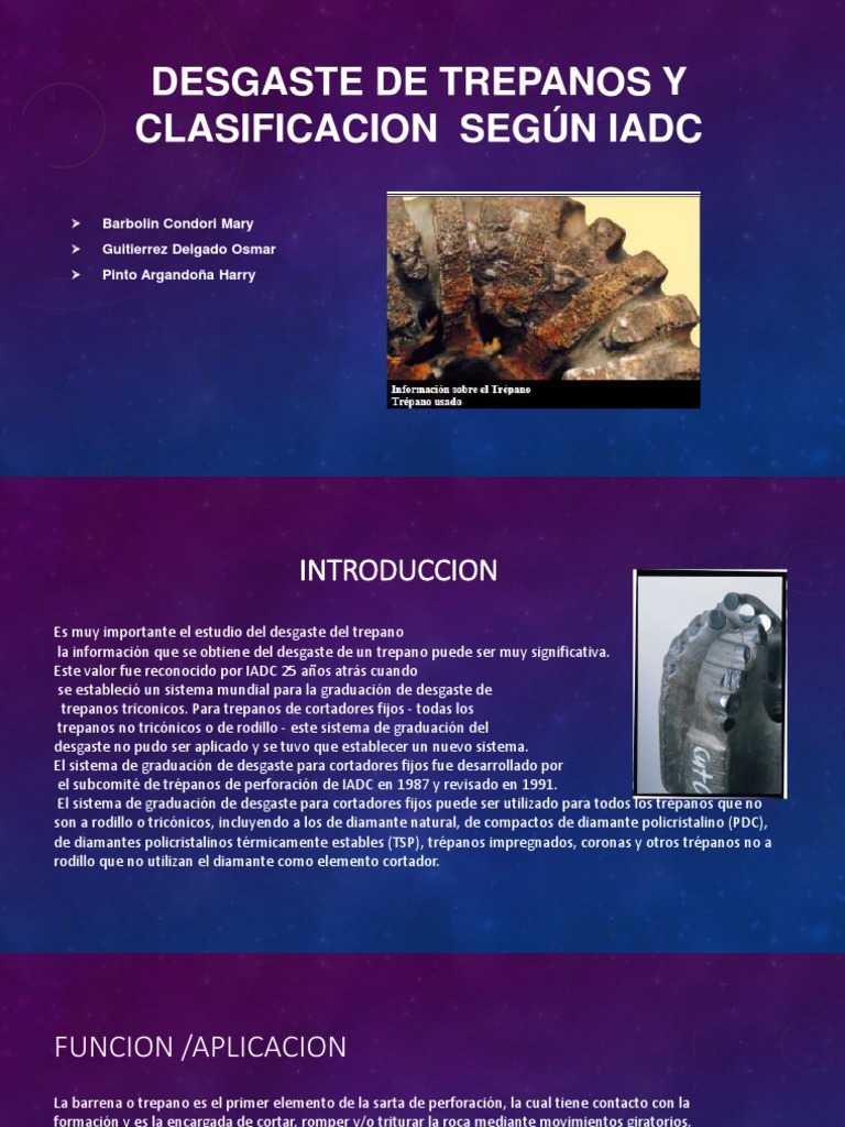 Clasificación y desgaste de trépanos IADC | PDF | Materiales | Naturaleza