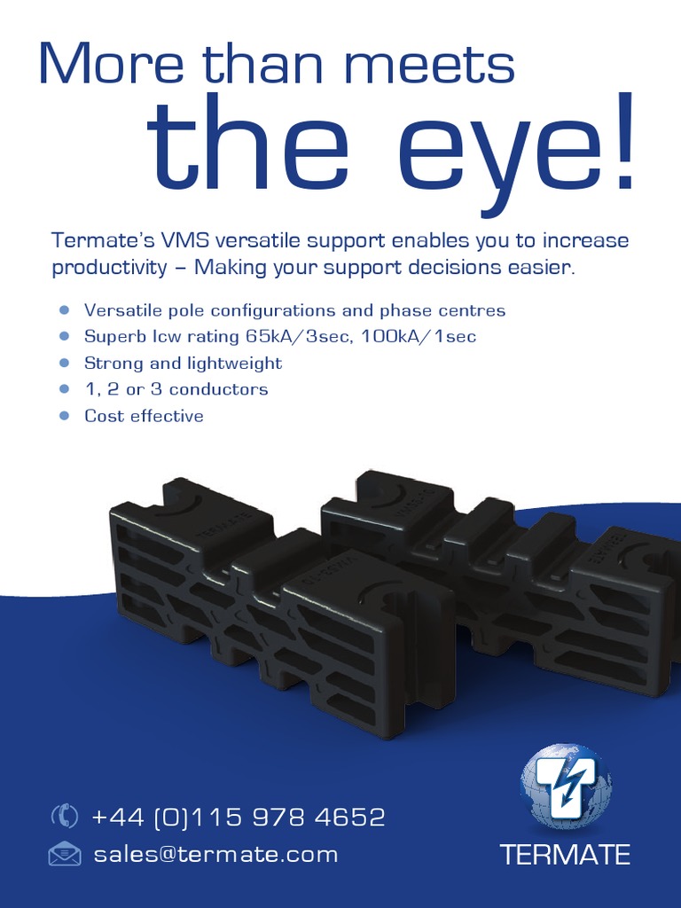 Termate VMS Versatile Busbar Support Catalogue | Download Free PDF ...