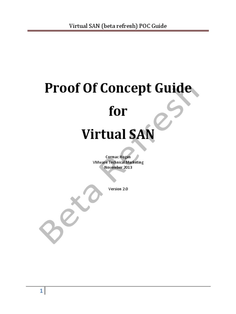 Poc Guide Post Checklist For Vsan | PDF | Solid State Drive | Virtual ...