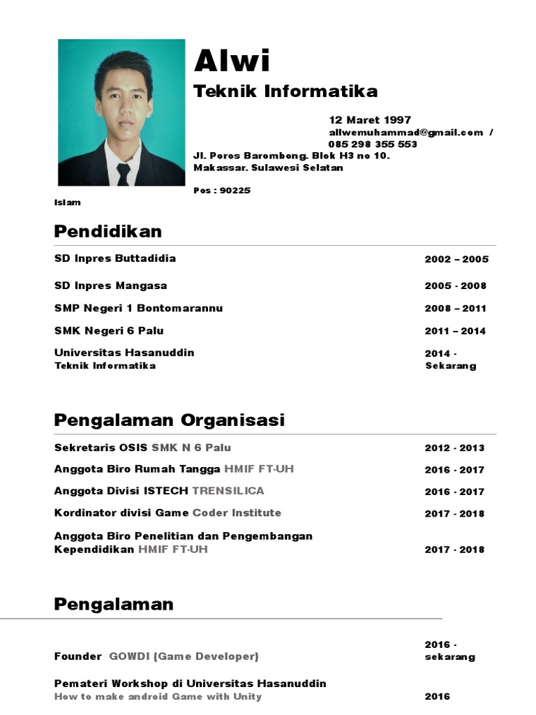 CV Daftar KKN | PDF