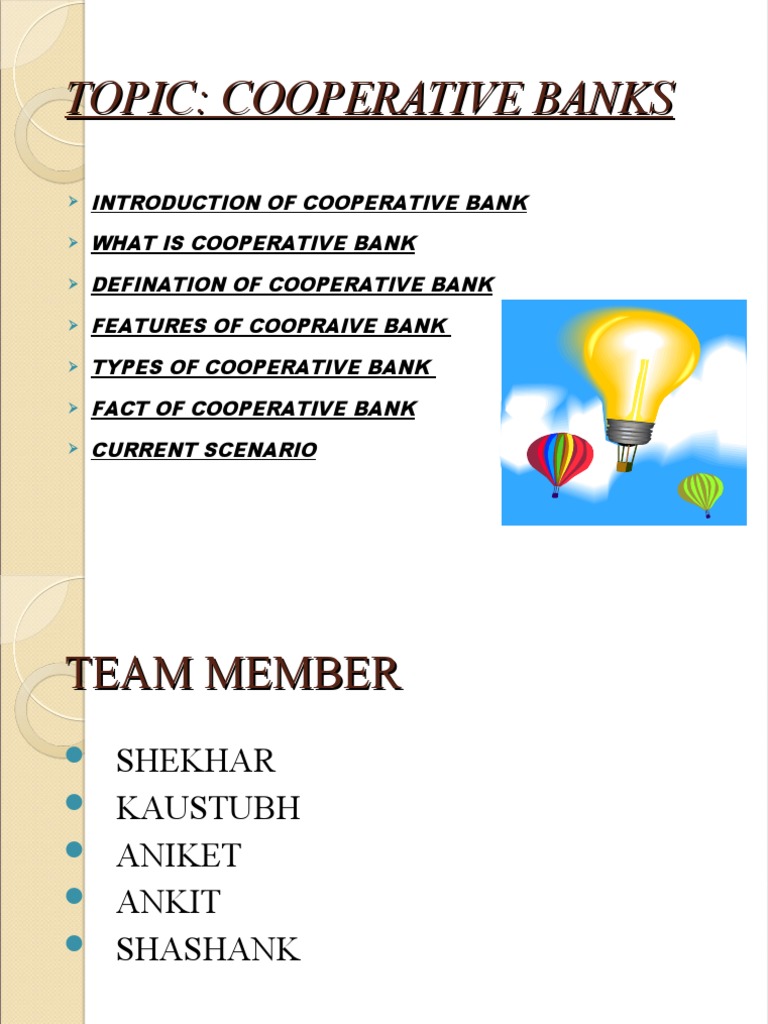 Overview of Cooperative Banks in India | PDF | Cooperative | Banks