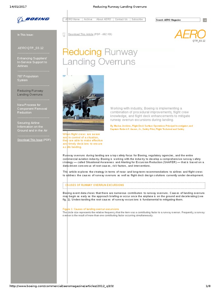 Reducing Runway Landing Overruns | PDF | Situation Awareness | Runway