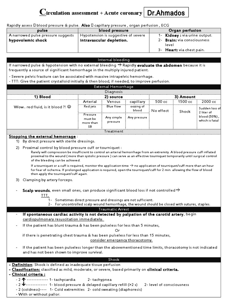 Circulation Assessment | PDF | Percutaneous Coronary Intervention ...