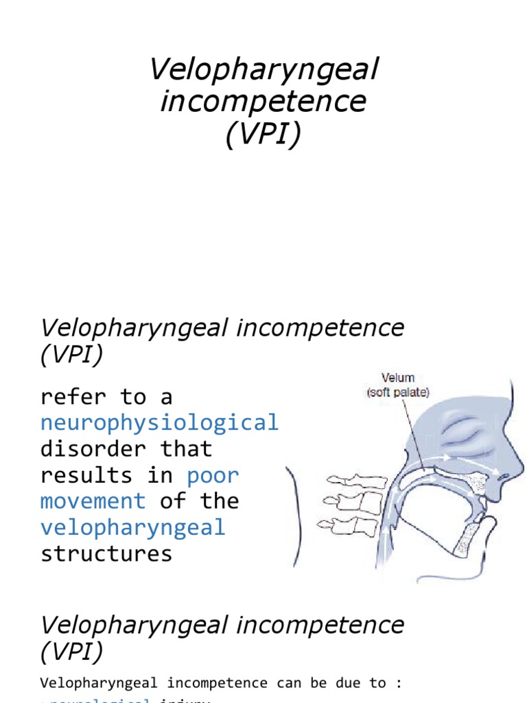 Velopharyngeal Insufficiency