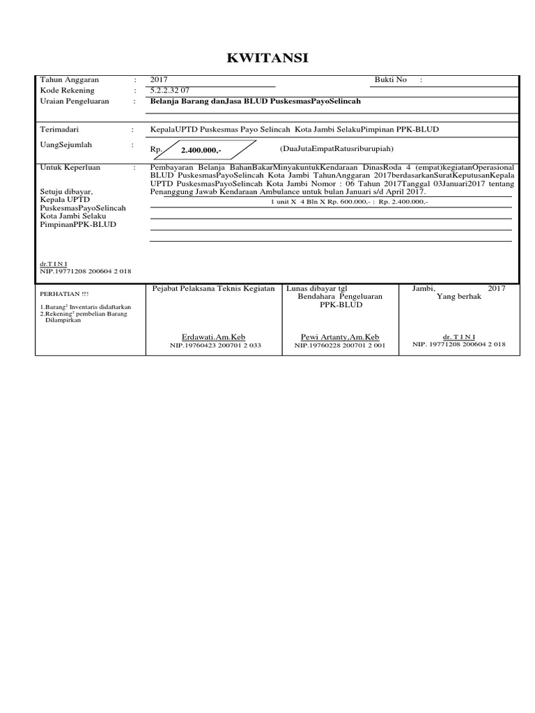 1.kwitansi BBM | PDF