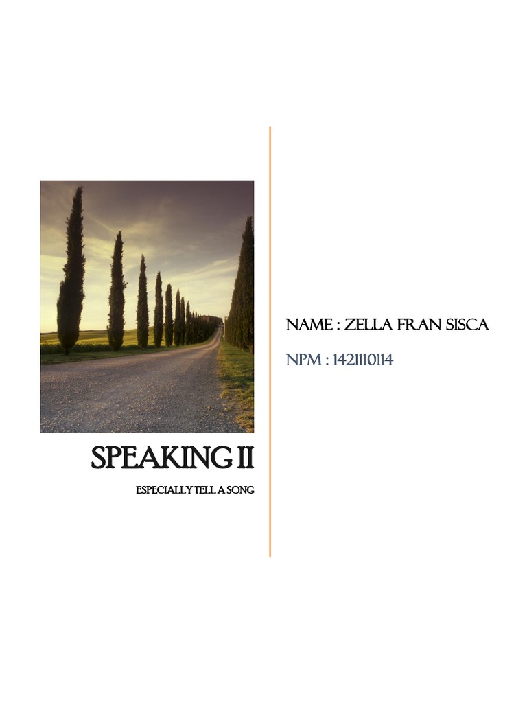 Speaking Ii: Name: Zella Fran Sisca | PDF