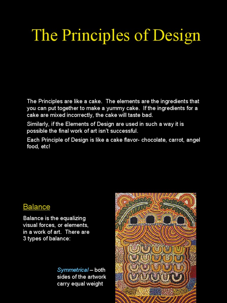 The Principles of Design | PDF | Cakes | Vision