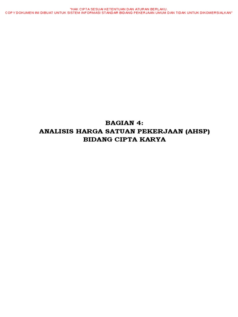 Lampiran 4 - Ahsp Bidang Cipta Karya | PDF