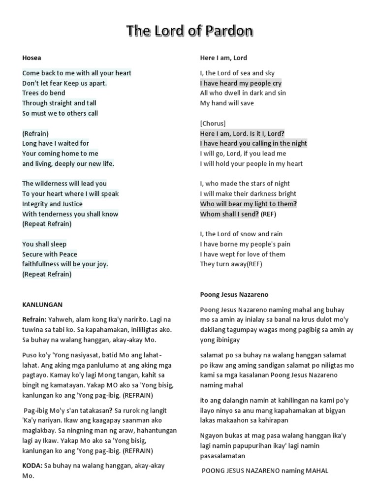 Lord of Pardon | PDF