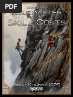 Rolemaster Classic Character Sheet | PDF | Role Playing Games | Leisure