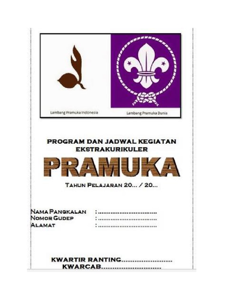 Program Dan Jadwal Kegiatan Ekstrakurikuler Pramuka | PDF