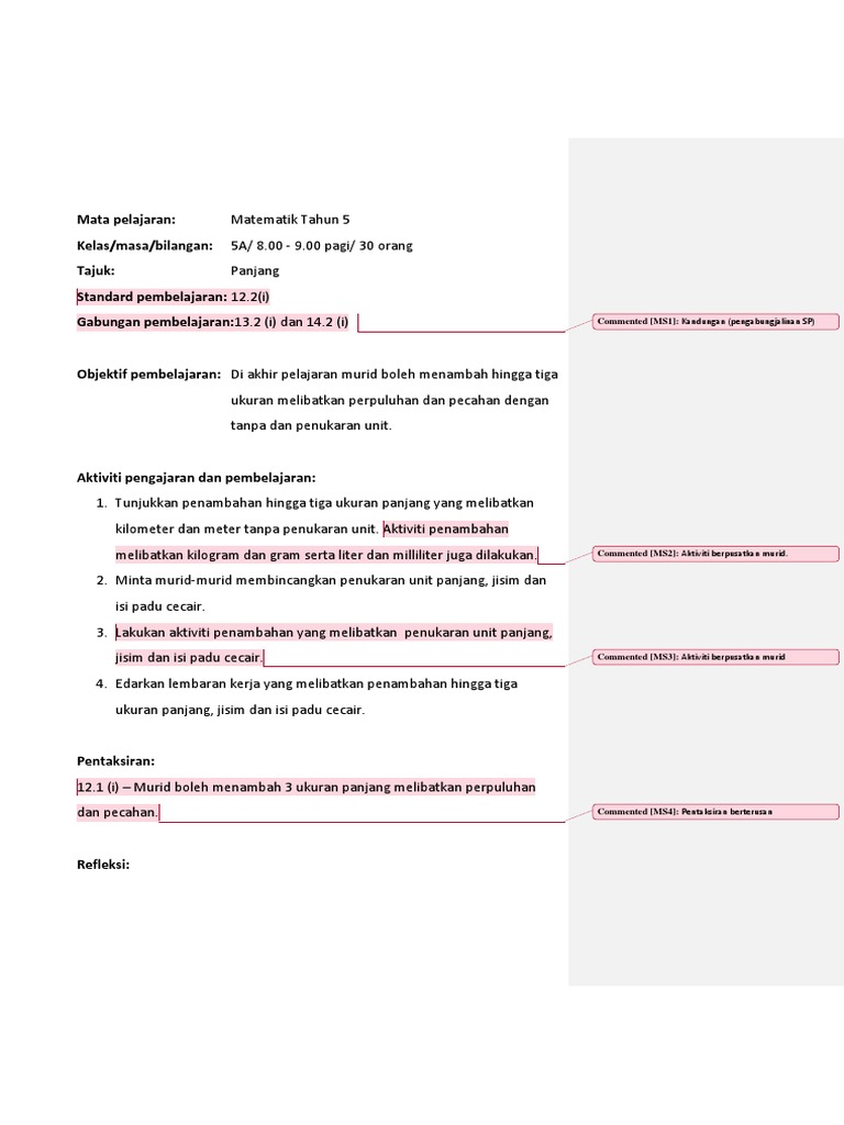 Contoh RPH Modular | PDF