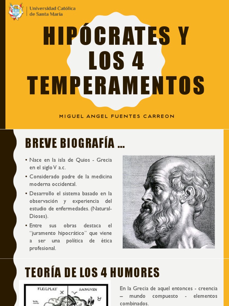 Los 4 Temperamentos de Hipócrates | PDF