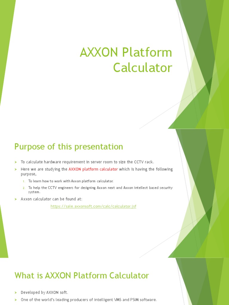 Draft Axxon Platform Calculator REVA | PDF | Closed Circuit Television ...