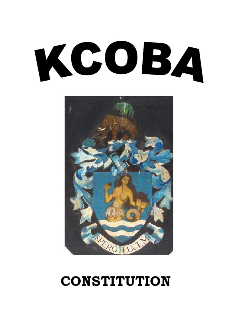 Kcoba Constitution | PDF | Committee | Secretary