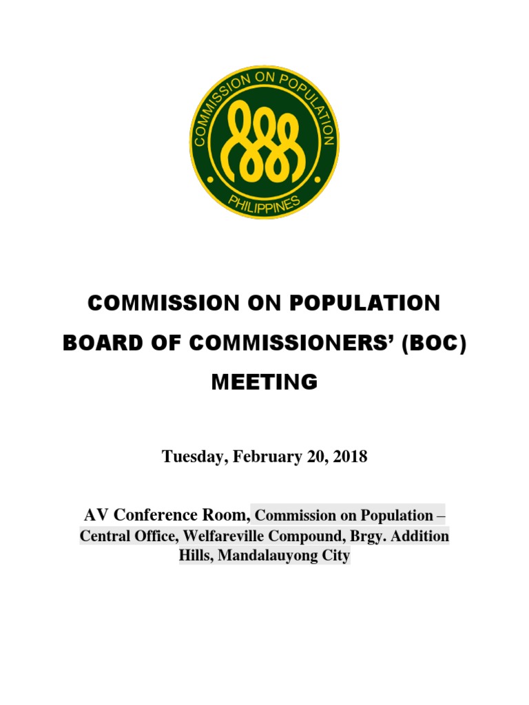 Boc Front Page | PDF