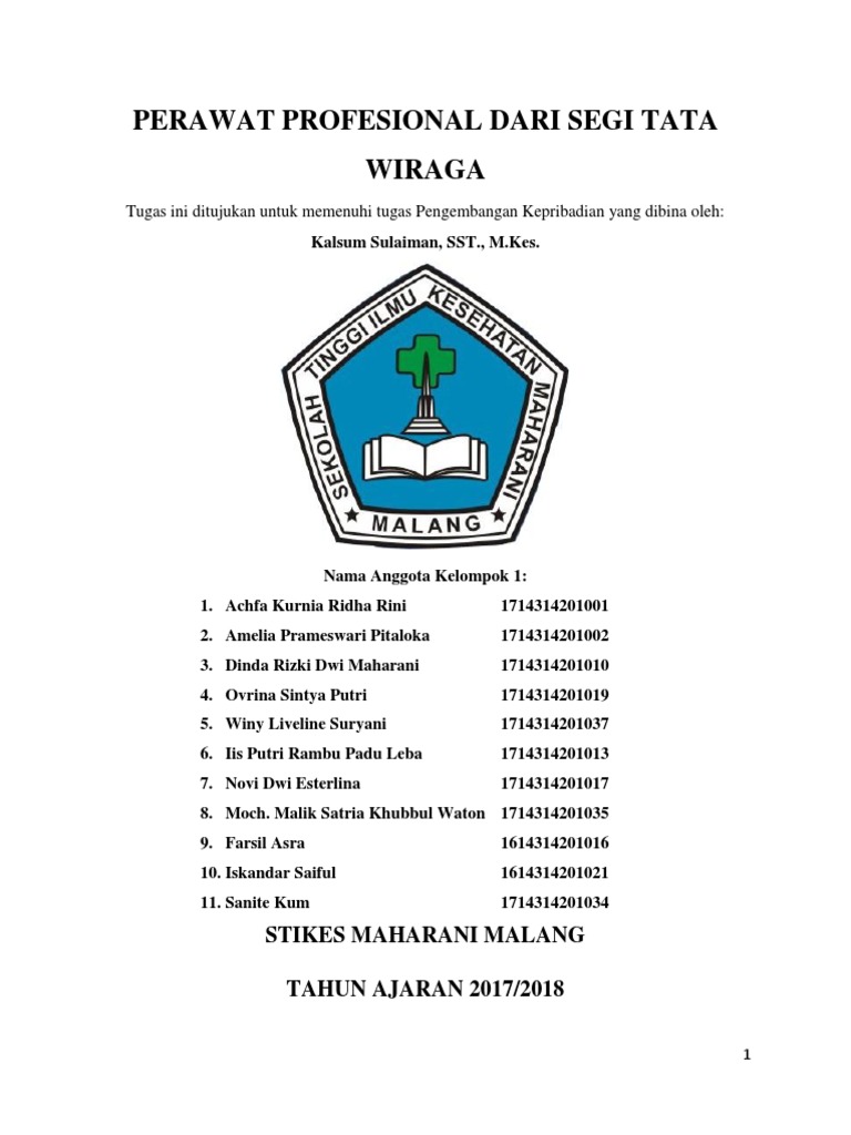 Tata Wiraga Keperawatan | PDF | Pengembangan Diri