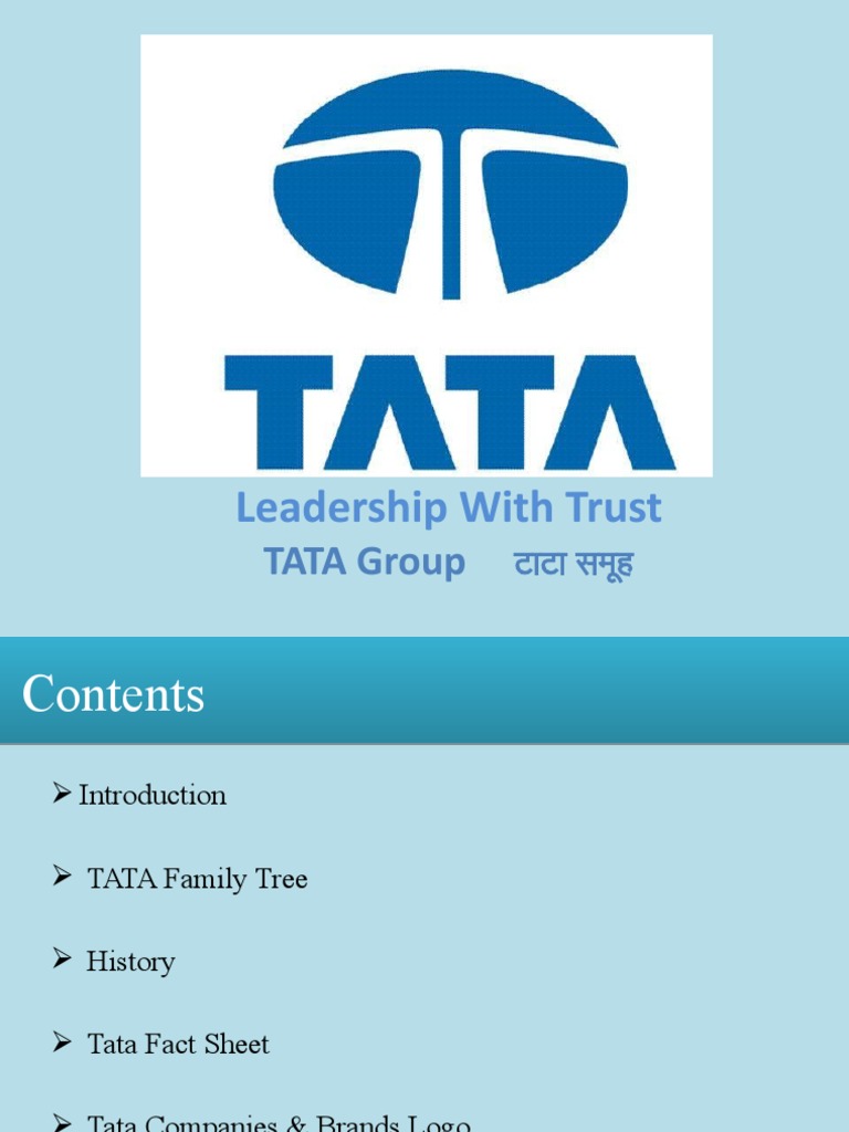 Leadership With Trust: TATA Group टा टा समूह | PDF | Business