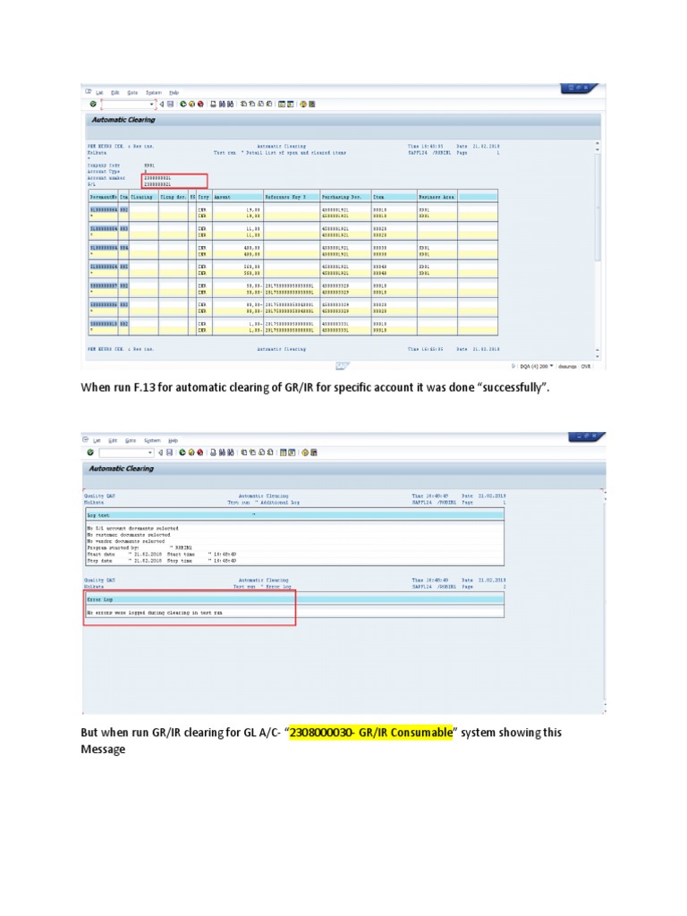 GR IR Automatic Clearing Account | PDF