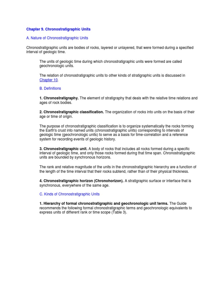 Chronostratigraphic Unit | PDF | Geologic Time Scale | Stratigraphy