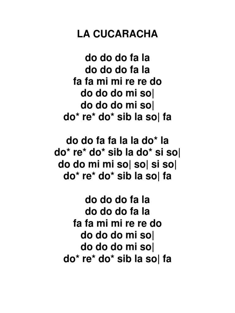 Pisa La Cucaracha Cancion Letras