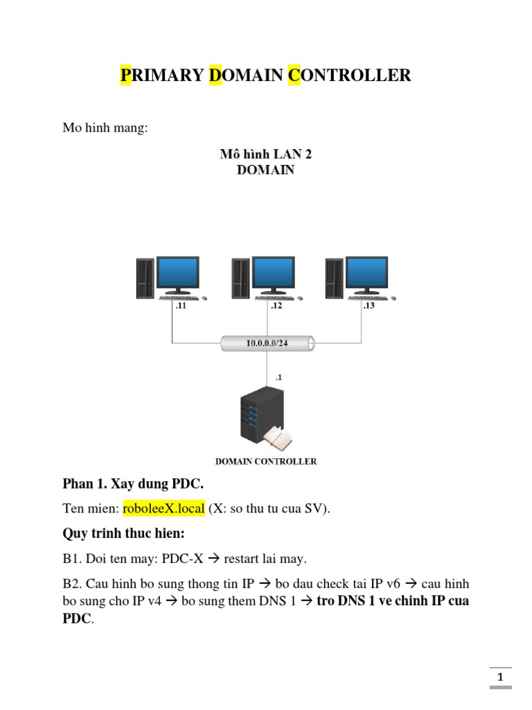 Primary Domain Controller | PDF | Domain Name System | Application Layer Protocols
