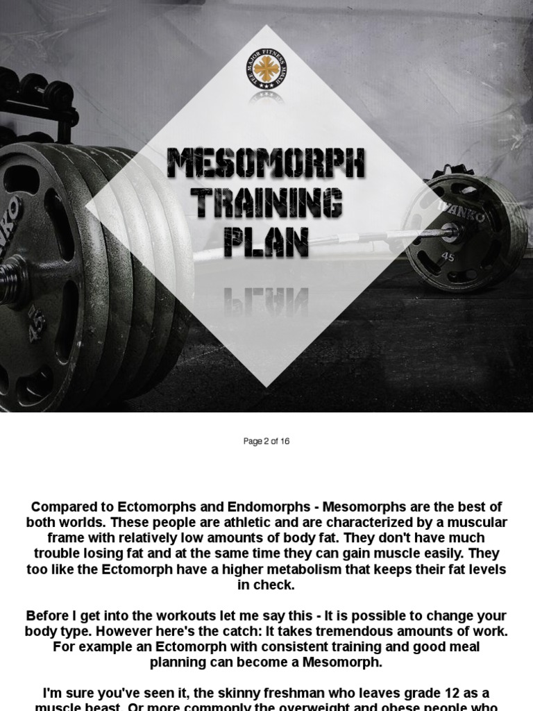 Mesomorph Training Plan: Workouts and Exercises for Mesomorph Body Type ...