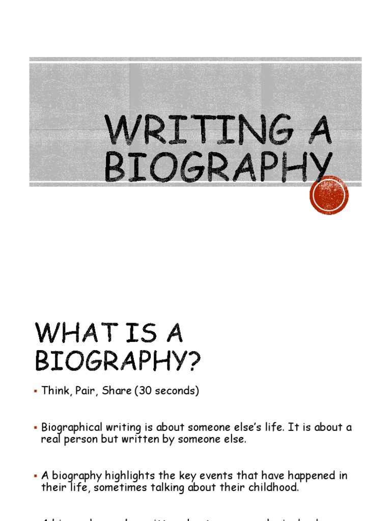 Writing A Biography | PDF