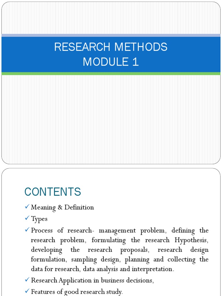 RM Module 1 | PDF | Quantitative Research | Sampling (Statistics)