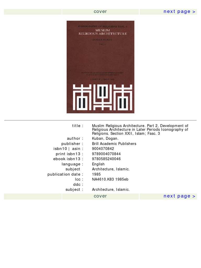 1750 - Muslim Religious Architecture | PDF | Mosque | Religious ...