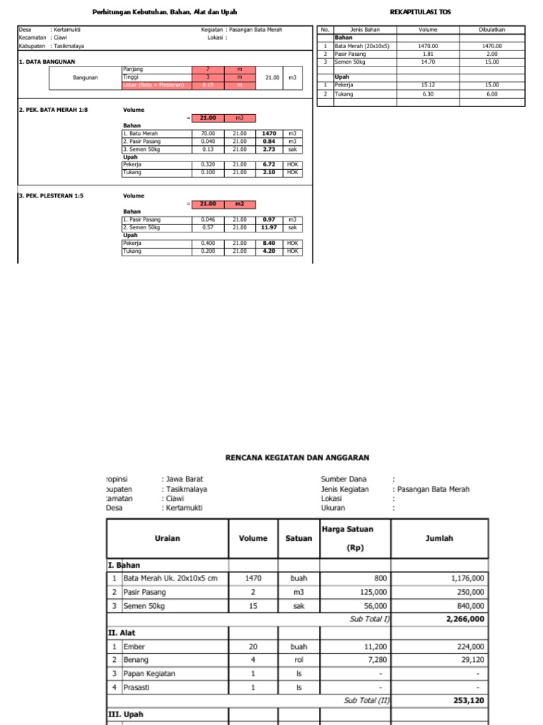 Rab Pasangan Bata Merah | PDF