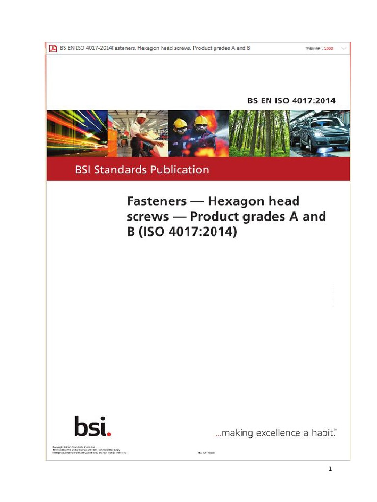 BS en Iso 4017-2014 | PDF