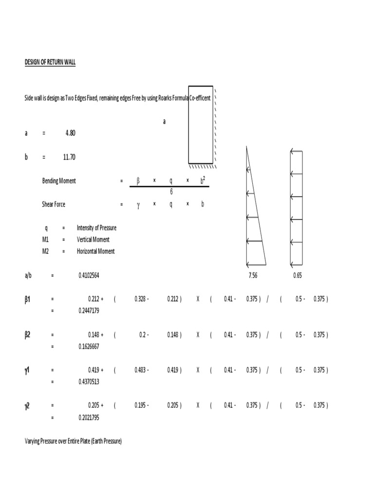 Design of Return Wall | PDF | Civil Engineering | Solid Mechanics